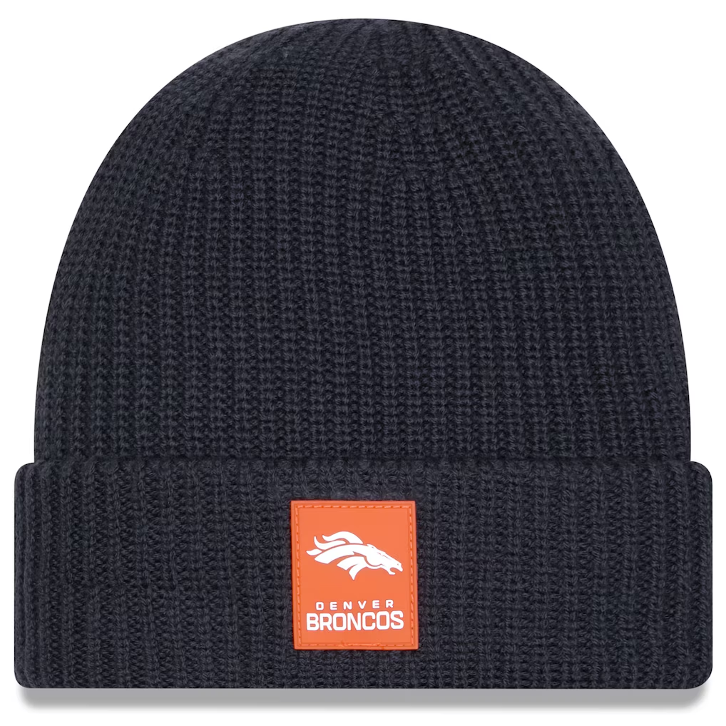 DENVER BRONCOS 2025 SIDELINE COLD WEATHER CUFFED KNIT - CHARCOAL – JR'S ...