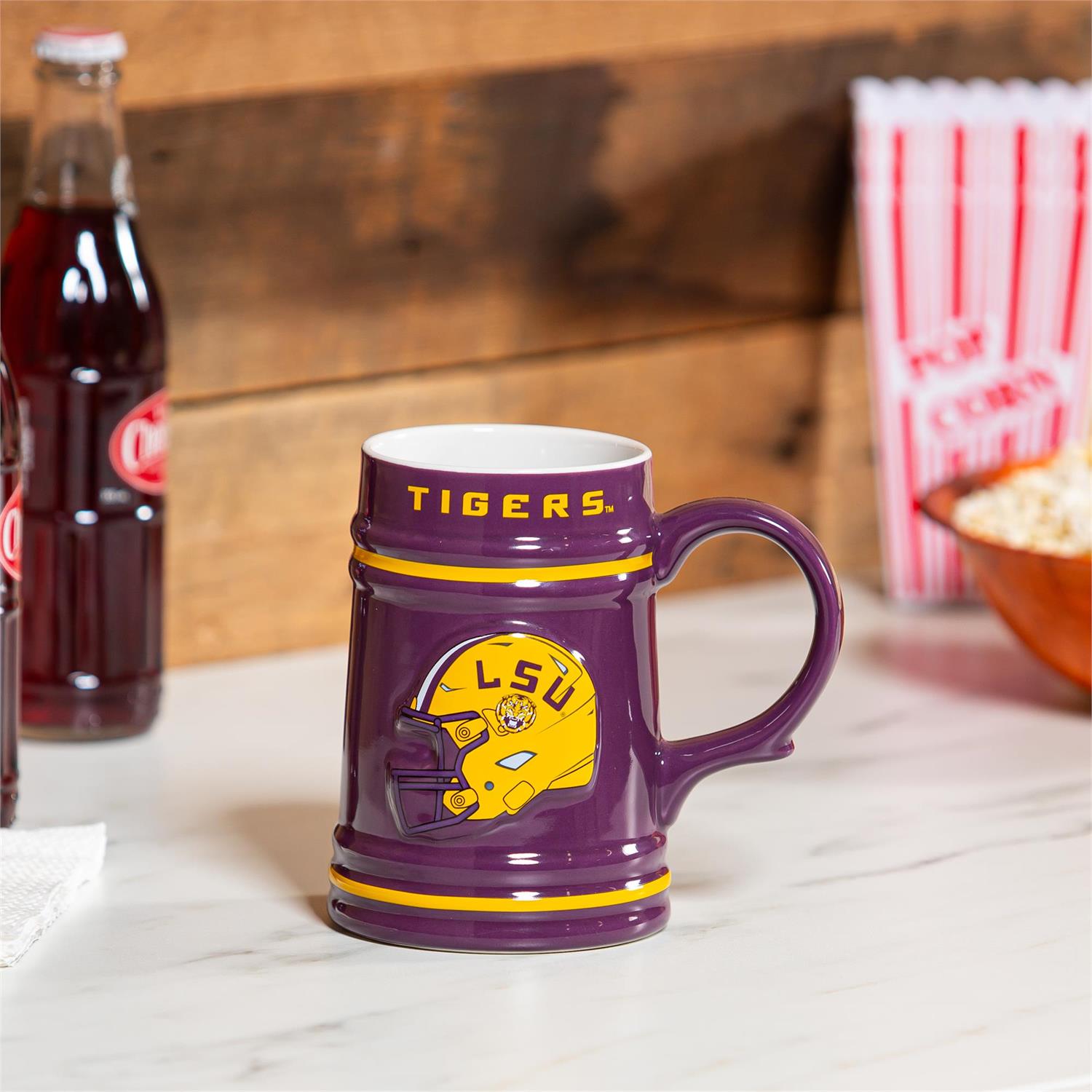 LSU TIGERS 24OZ CERAMIC STEIN CUP WITH GIFT BOX – JR'S SPORTS