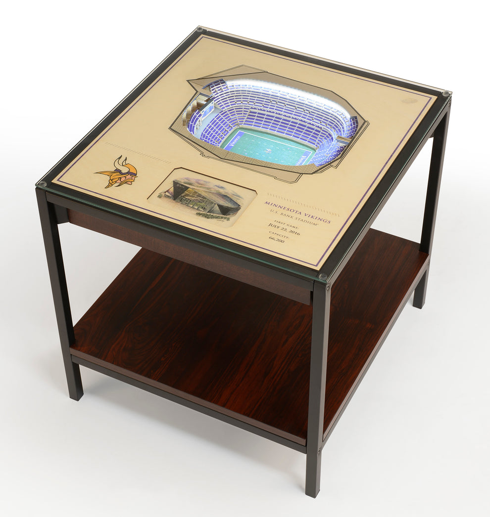 MINNESOTA VIKINGS 25 LAYER 3D STADIUM LIGHTED END TABLE – JR'S SPORTS