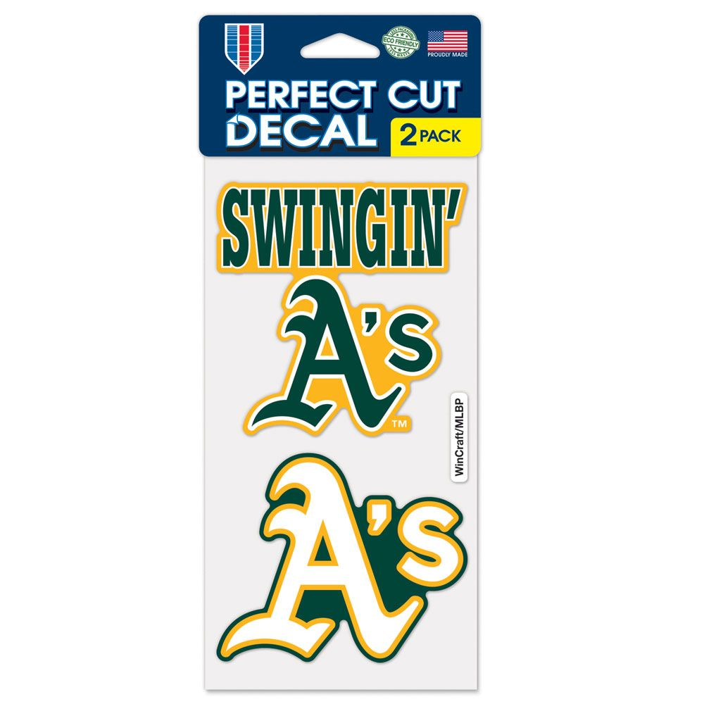 OAKLAND ATHLETICS SLOGAN PERFECT CUT 4"X 4" DECAL SET – JR'S SPORTS