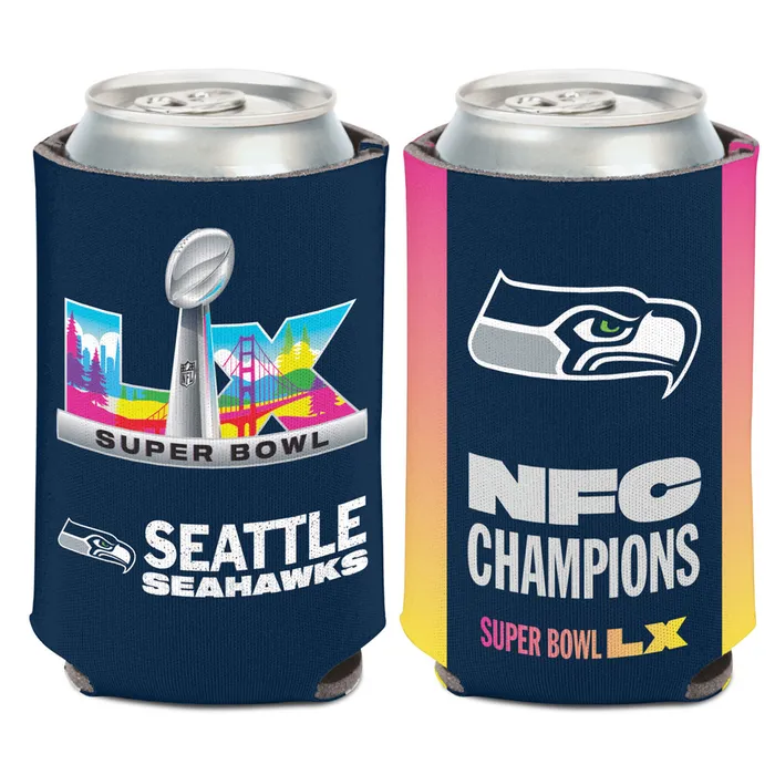SEATTLE SEAHAWKS 2025 NFC CONFERENCE CHAMPIONS 12 OZ CAN COOLER – JR'S ...