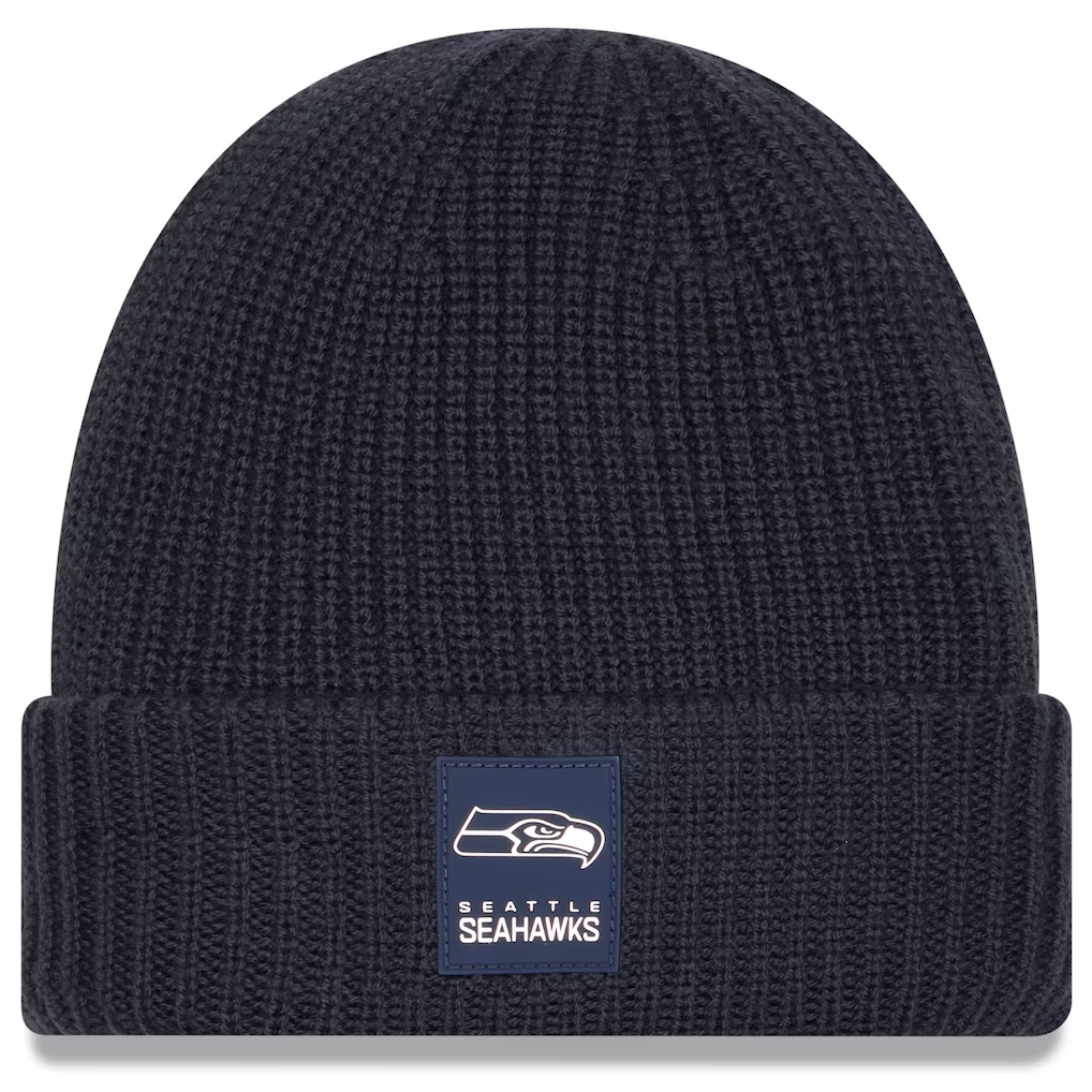 SEATTLE SEAHAWKS 2025 SIDELINE COLD WEATHER CUFFED KNIT - CHARCOAL – JR ...