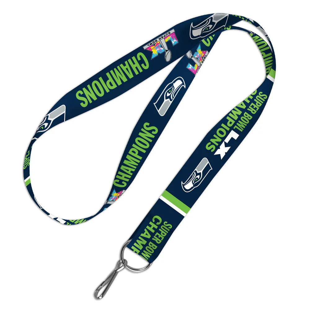 SEATTLE SEAHAWKS SUPER BOWL LX CHAMPIONS 1" LANYARD – JR'S SPORTS