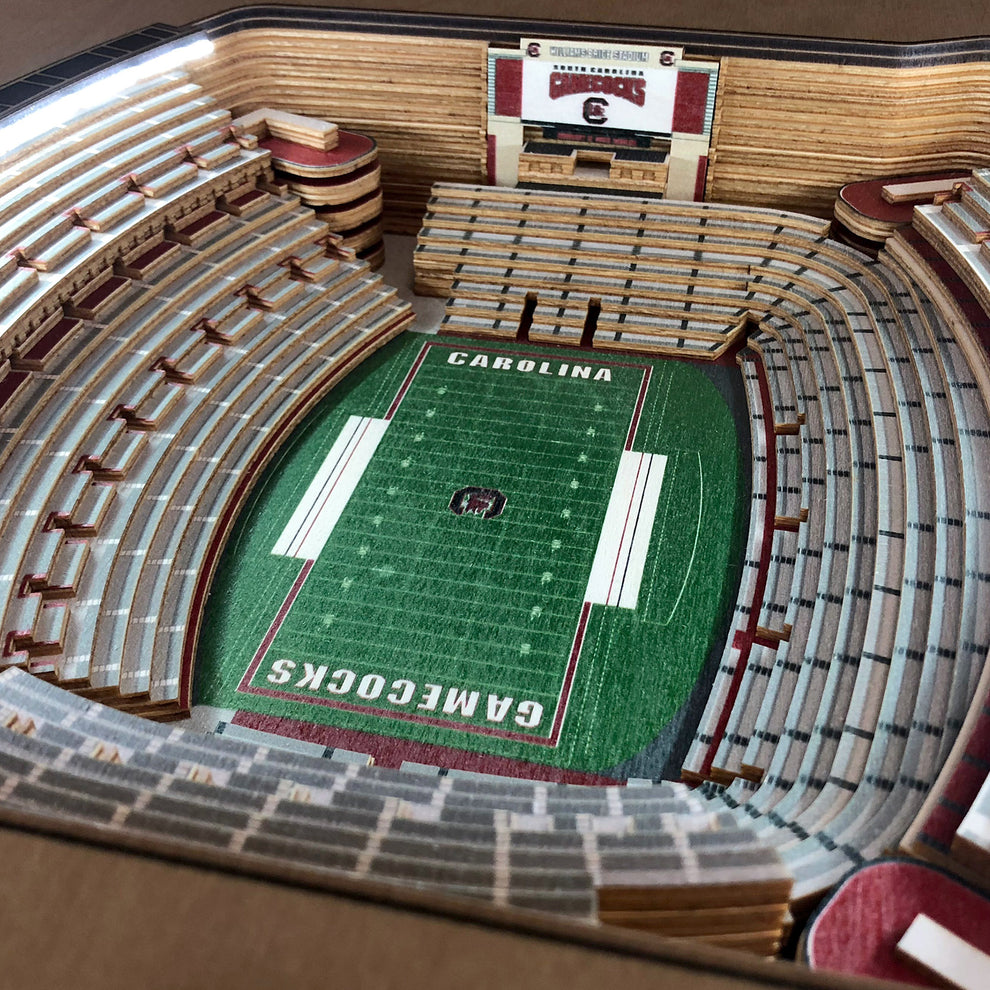 SOUTH CAROLINA GAME COCKS 25 LAYER 3D STADIUM LIGHTED END TABLE – JR'S ...
