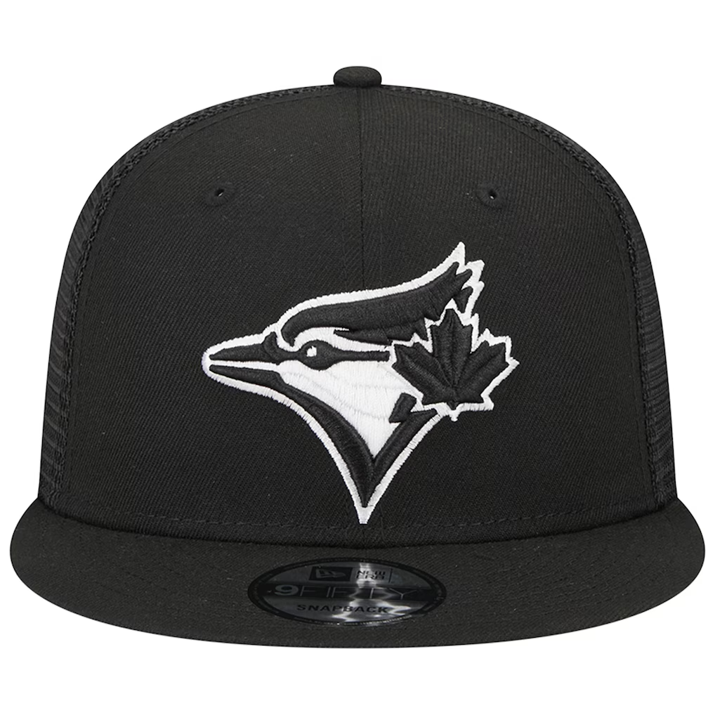 TORONTO BLUE JAYS EVERGREEN TRUCKER 9FIFTY SNAPBACK HAT - BLACK/WHITE ...