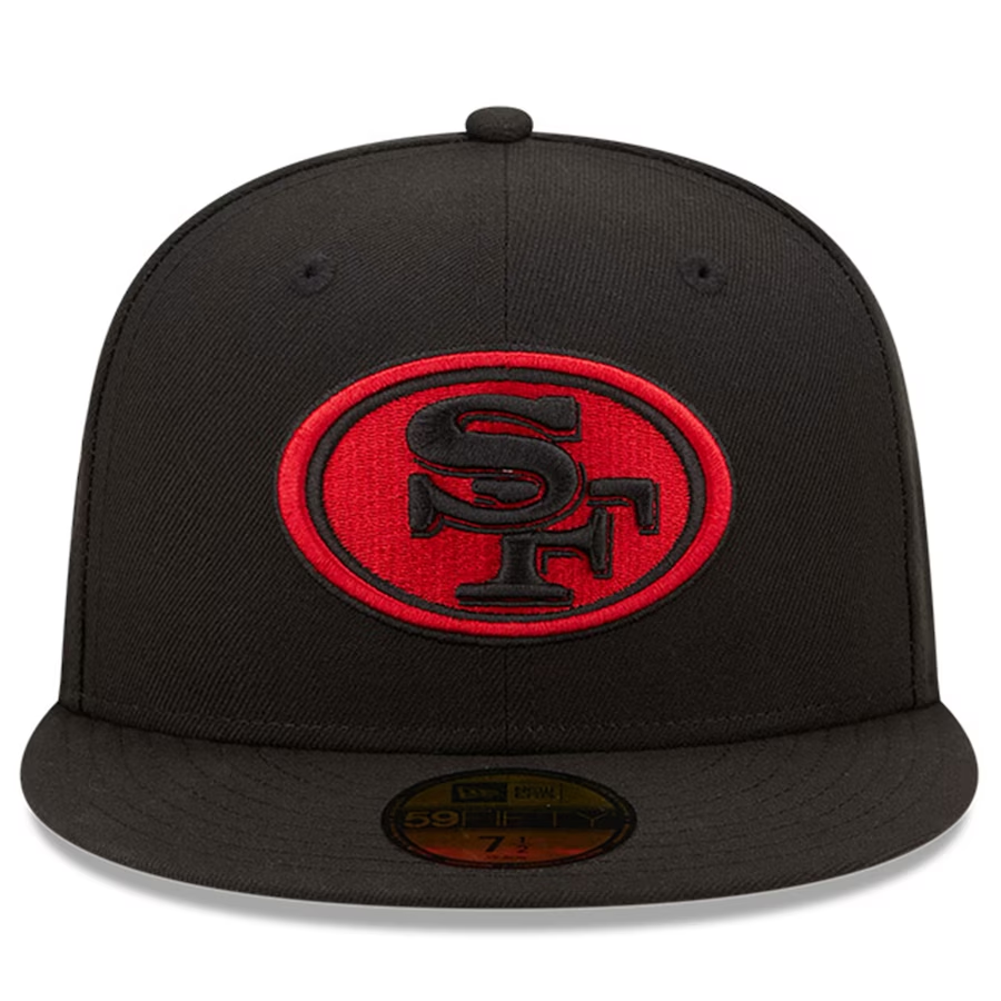 SAN FRANCISCO 49ERS ALTERNATE BLACK BASIC LOGO 59FIFTY FITTED – JR'S SPORTS